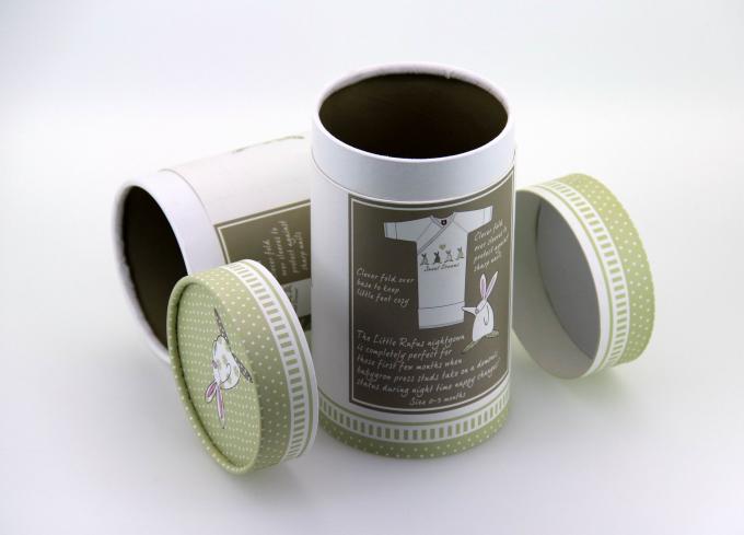 Food Grade Lovely Cardboard Paper Cans packaging for Baby Clothes and Gifts