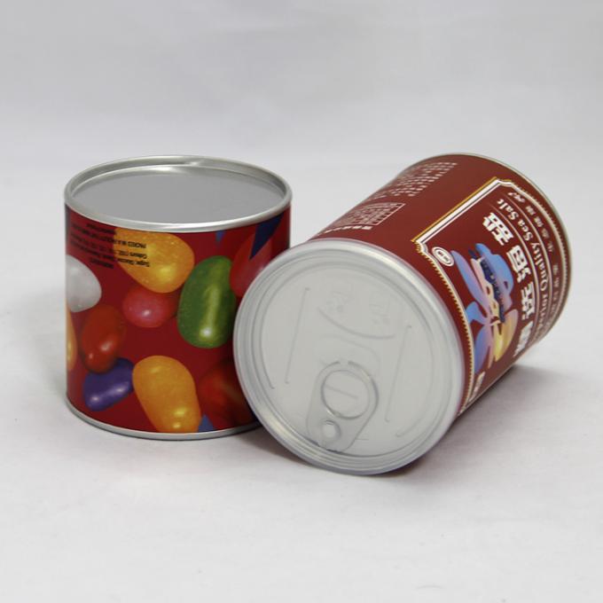 Lovely Red Paper Composite Cans with Aluminium Foil for Candy Packaging