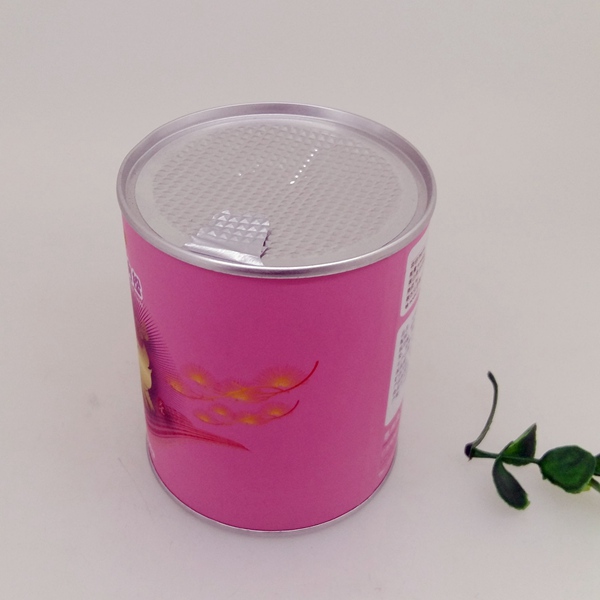 Food Grade Paper Tube Packaging With Air - Tight Easy Peel Off Lid For Nuts