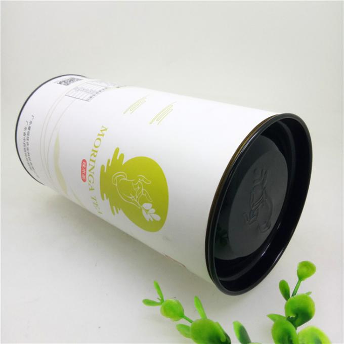Custom Logo Metal Lid Paper Composite Cans 99mm Inner Diameter 120mm Height