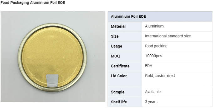 Durable Aluminium Foil Lids / Metal Or Paper Can Easy Pull Tab Lid