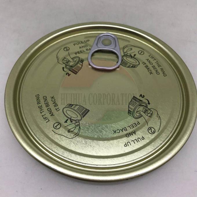 202# 300# Tinplate EOE Easy Open Lid For Tuna Fish Tin Cans