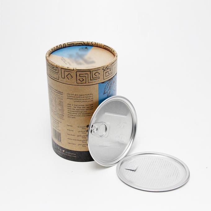 Eco Friendly Airtight Paper Composite Cans Food Storage Containers With ...