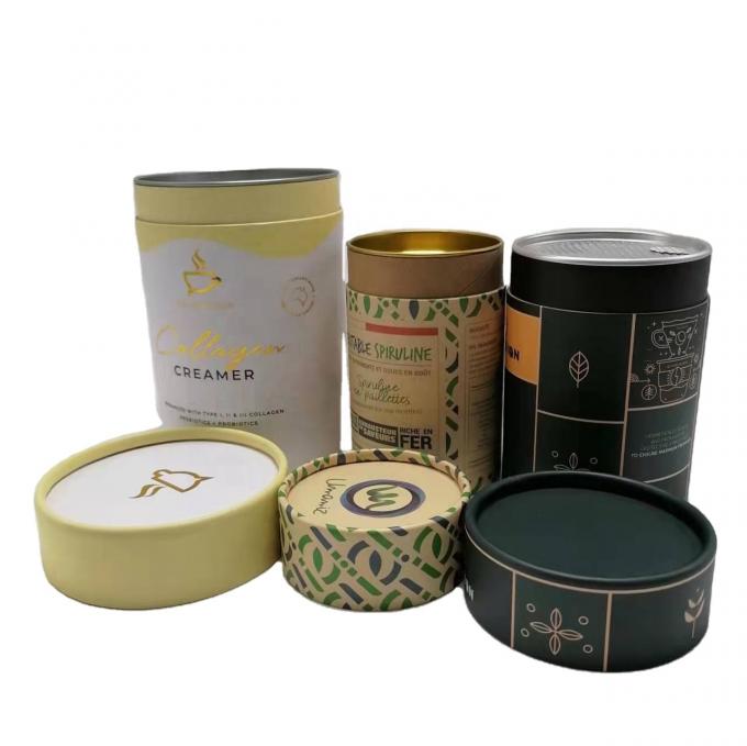 Protein Powder Paper Cylinder Container Food Paper Tubes CMYK Printing