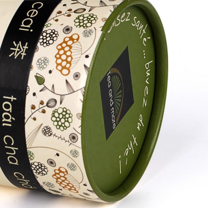 Full Color Printed Large Green Paper Tube Container Cylinder Cardboard ...