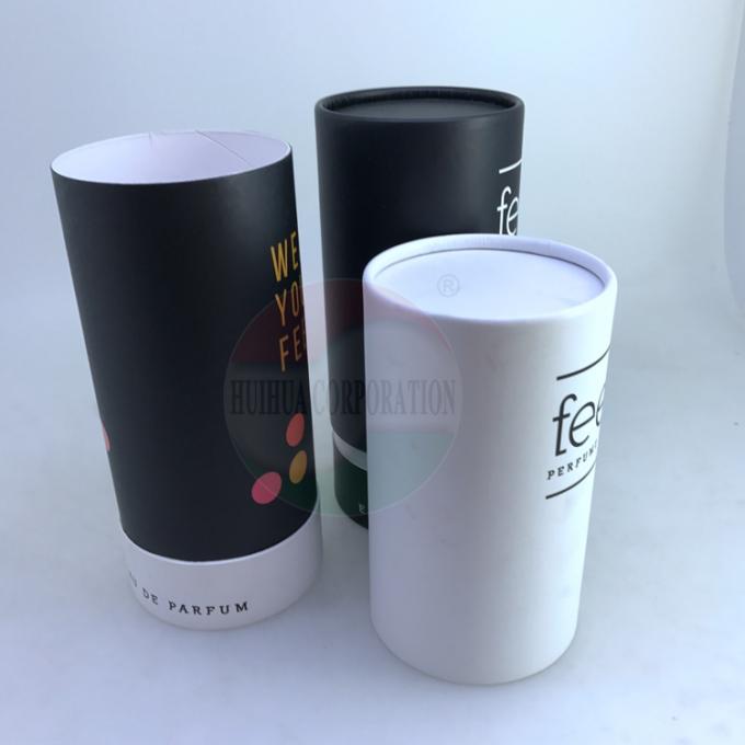 Cosmetic Cream Cylinder Paper Tube For Tea Black Gold Round Paper Boxes ...