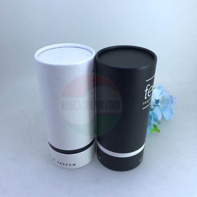 Cosmetic Cream Cylinder Paper Tube For Tea Black Gold Round Paper Boxes ...