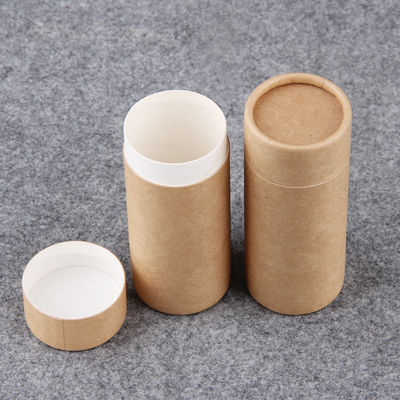 Eco Friendly Brown Kraft Paper Cans Packaging With Sponge For Cosmetics