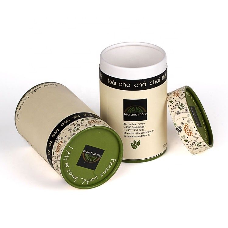 Full Color Printed Large Green Paper Tube Container Cylinder Cardboard ...