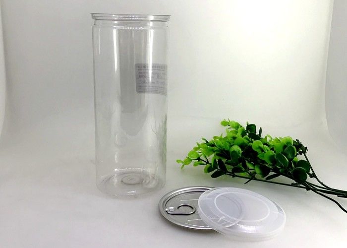 1000 Ml Aluminium Lid Clear Plastic Easy Open Jar Thin Long Tube For ...