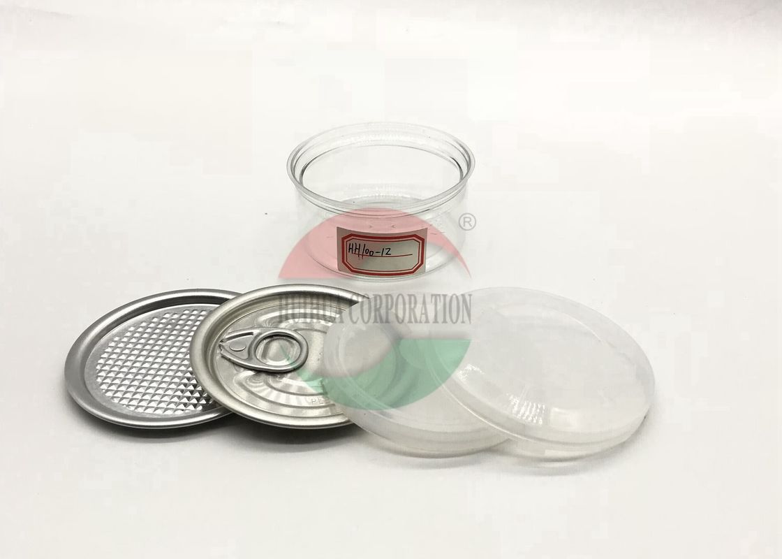 Small Easy Pull Ring Can Clear Plastic Cylinder With Hand Sealble Lid ...