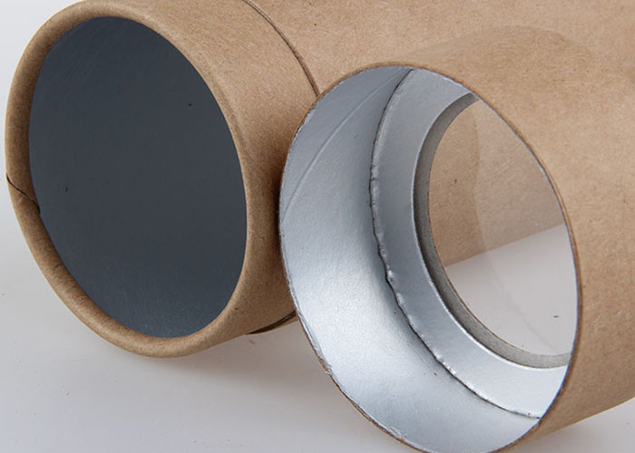 Brown Craft Paper Tube with Visible Clear Plastic Window Cap for Gifts ...