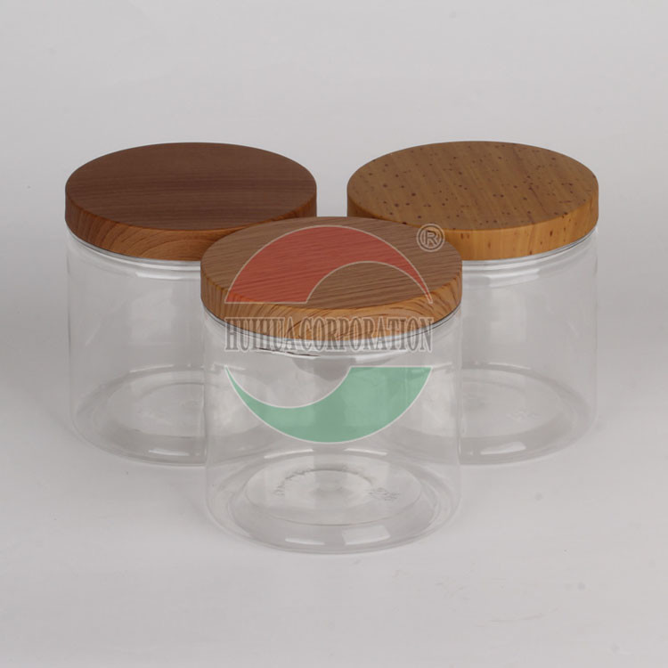 Free Sample Custom Size / Color Plastic Square / Round Clear Pet Jars ...