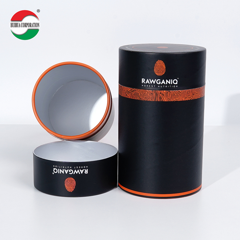Custom Size Matte Kraft Paper Black Round Cylinder Coffee Tube ...