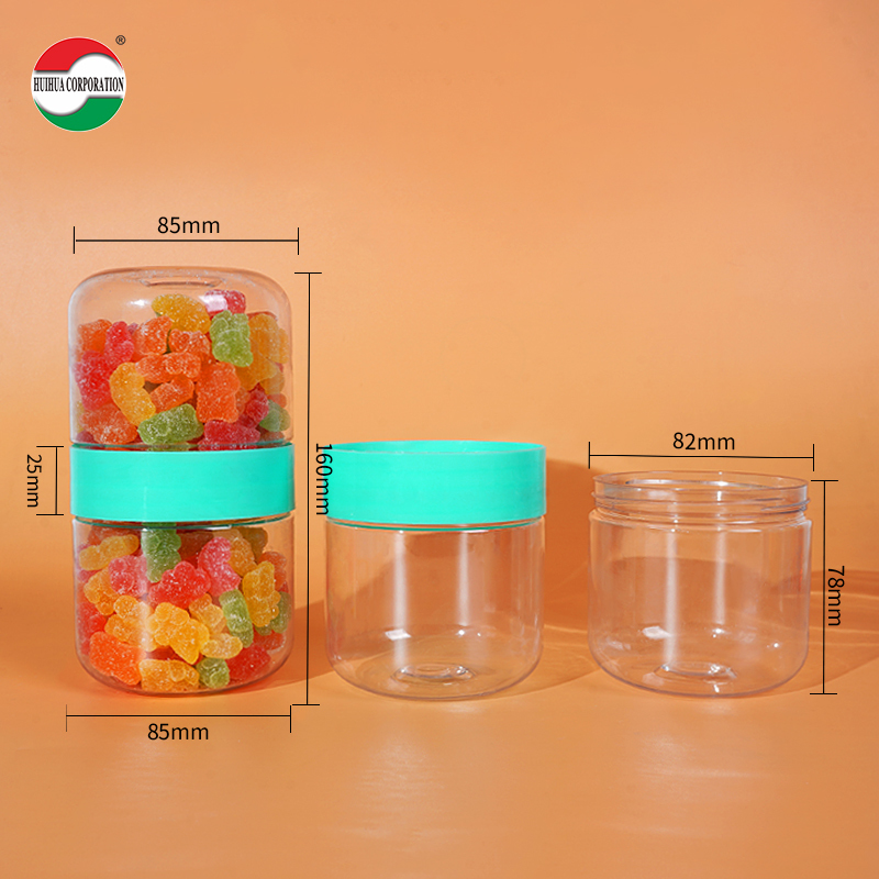 Food Grade PET Double Sided Bottle Clear Plastic Cylinder Clear Plastic ...