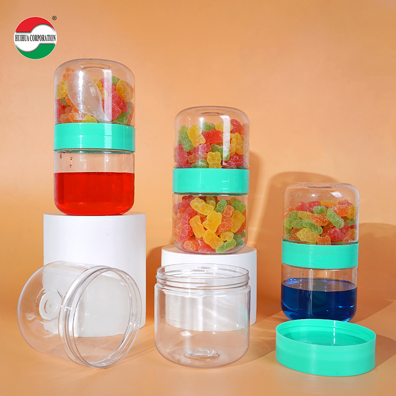 Food Grade PET Double Sided Bottle Clear Plastic Cylinder Clear Plastic ...