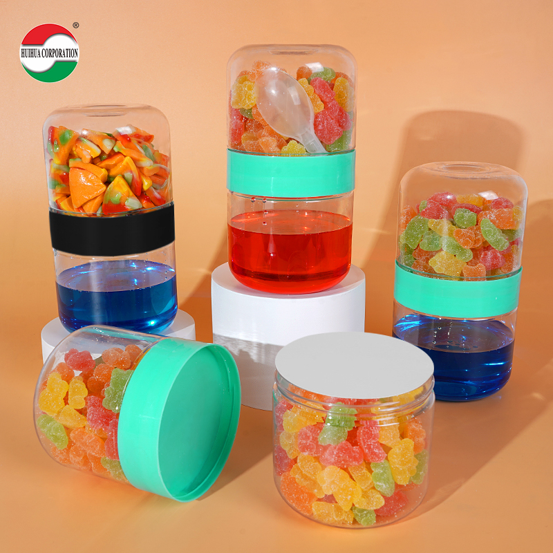 Food Grade PET Double Sided Bottle Clear Plastic Cylinder Clear Plastic ...