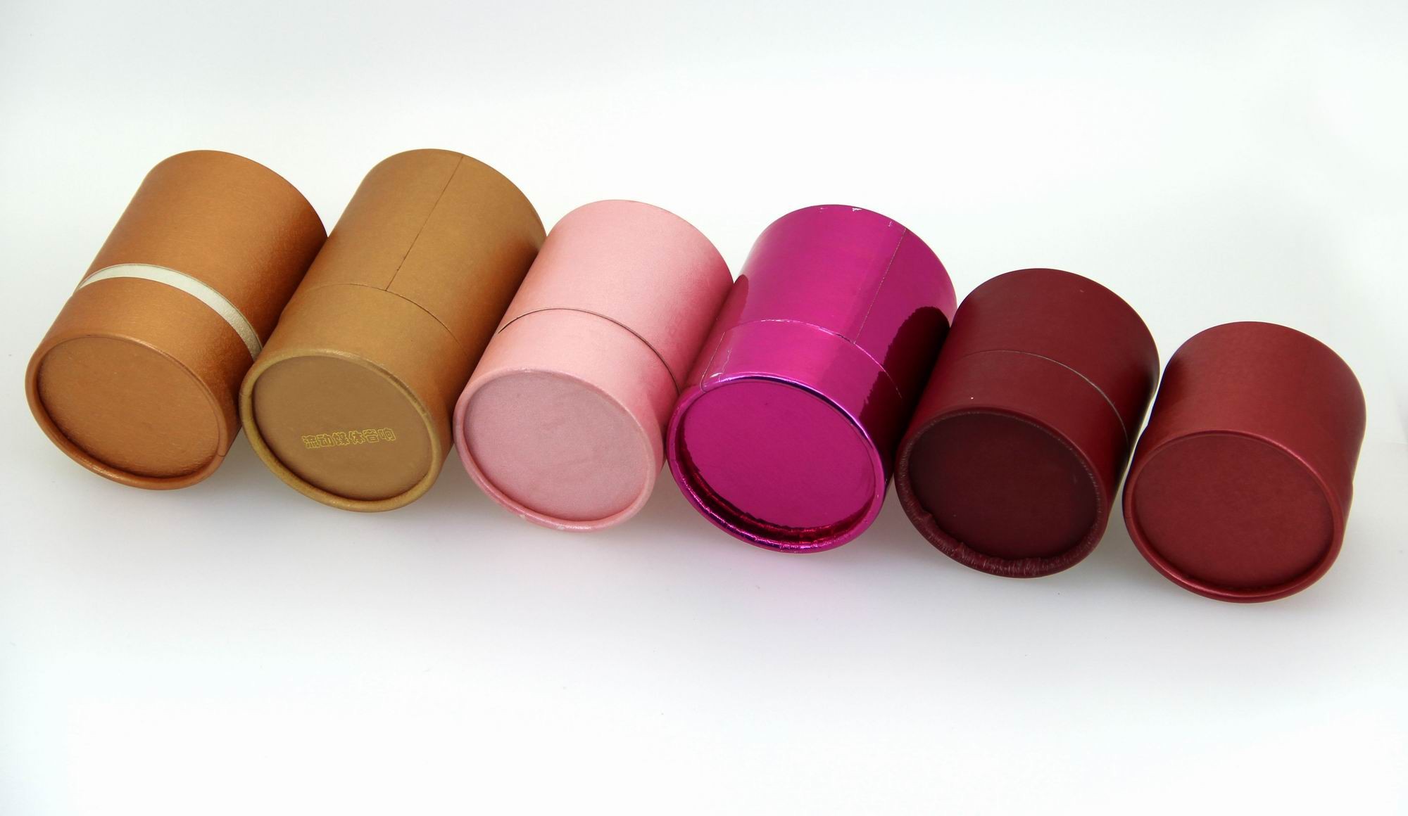 Colorful shiny / glossy / matt surface paper cans cosmetics gift ...