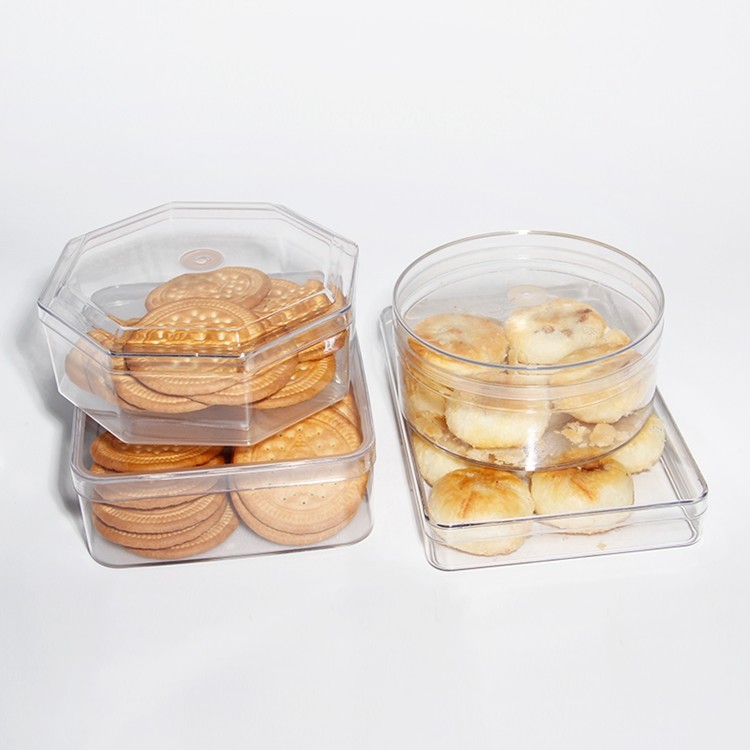 Bakery Octagonal Shape PET Disposable Biscuit Cookies Clamshell Box ...