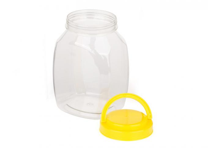 Irregular Shape Canned Food Clear Pet Jars Plastic Jar With Handle
