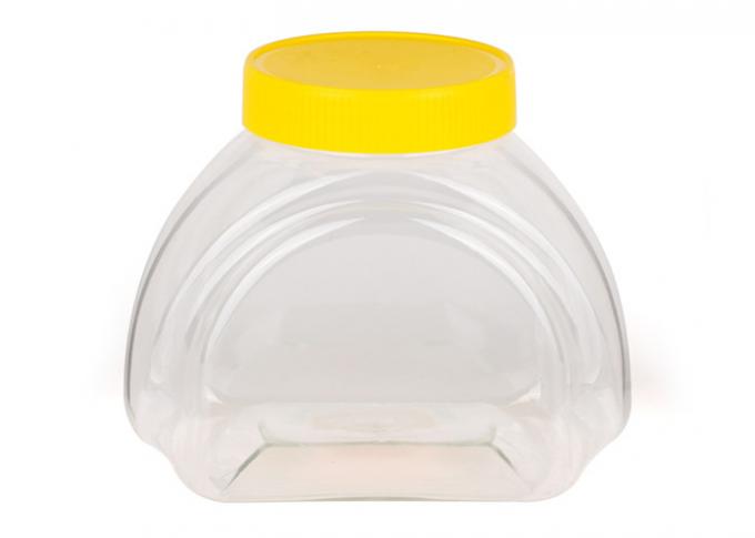 Irregular Shape Canned Food Clear Pet Jars Plastic Jar With Handle