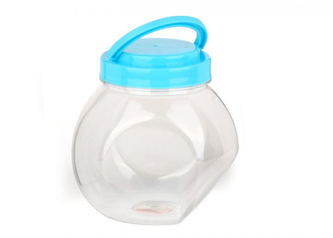 Irregular Shape Canned Food Clear Pet Jars Plastic Jar With Handle