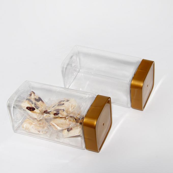 PET Clear Empty BPA Free Storage Containers Plastic Square Jar with ...