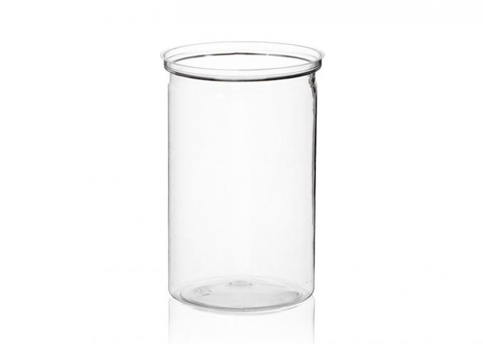 Standard Clear Plastic Cylinder , Eco-friendly Aluminum Easy Open Jars